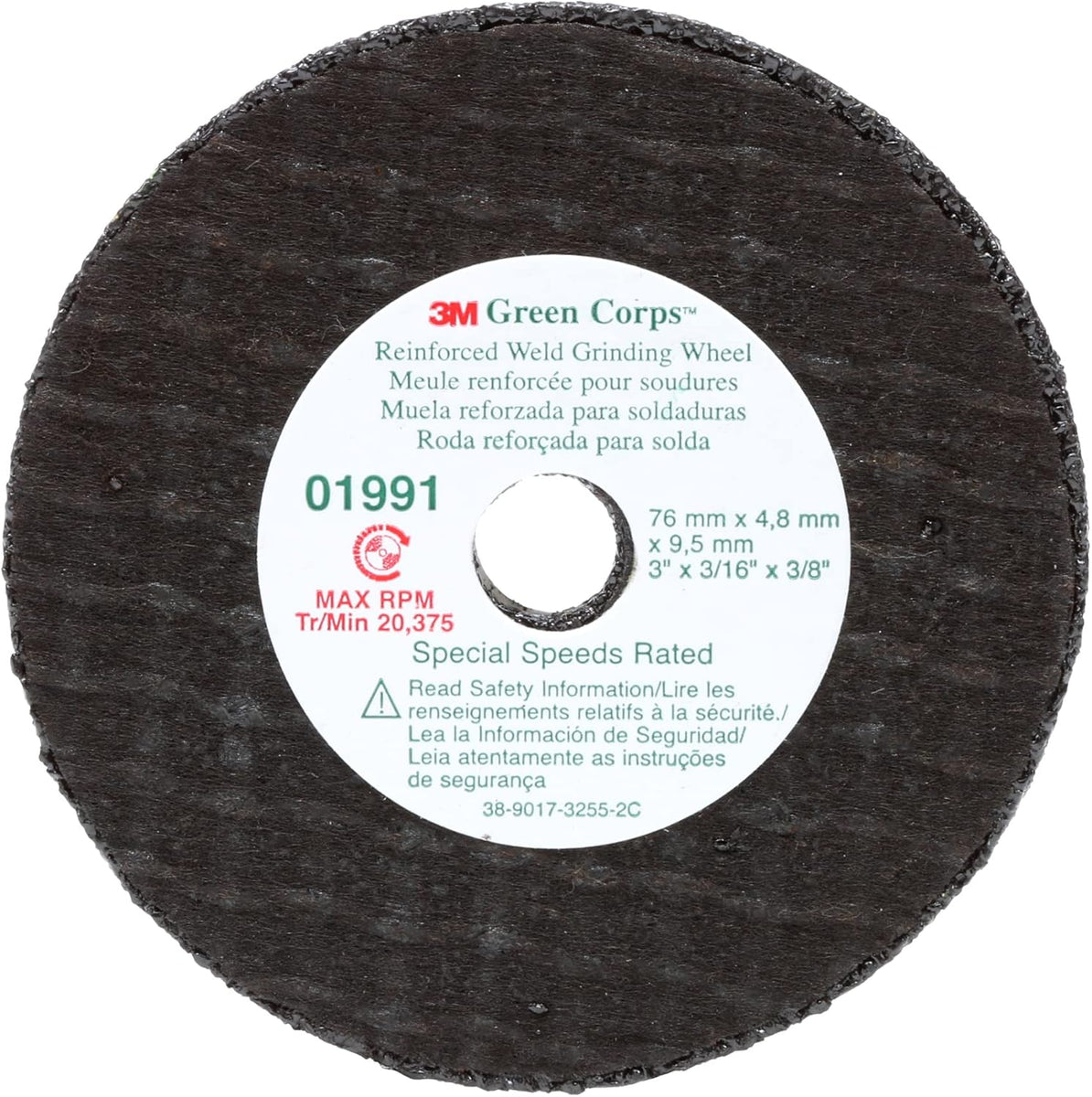 3M 01991 - GREEN CORPS - REINFORCED WELD GRINDING WHEEL - 5PK ...